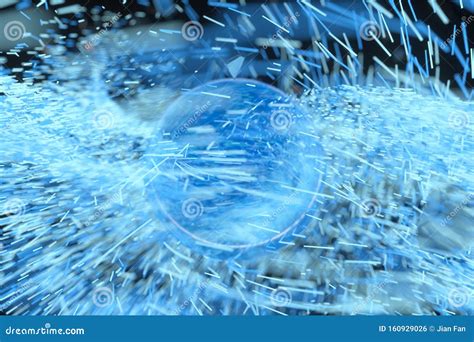 High Speed Vortex Particles 3d Rendering Stock Illustration