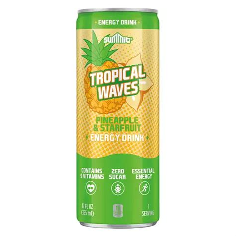 Summit Pineapple And Starfruit Tropical Wave Energy Drink 12 Fl Oz Can