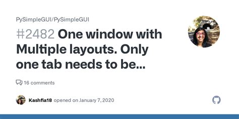 One Window With Multiple Layouts Only One Tab Needs To Be Active At A Time · Issue 2482
