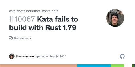Kata Fails To Build With Rust 179 · Issue 10067 · Kata Containers