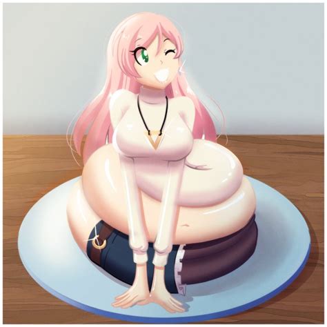 Rule 34 Elastic Figurine Green Eyes One Eye Closed Pantsudesu Pink Hair Saki Pantsudesu