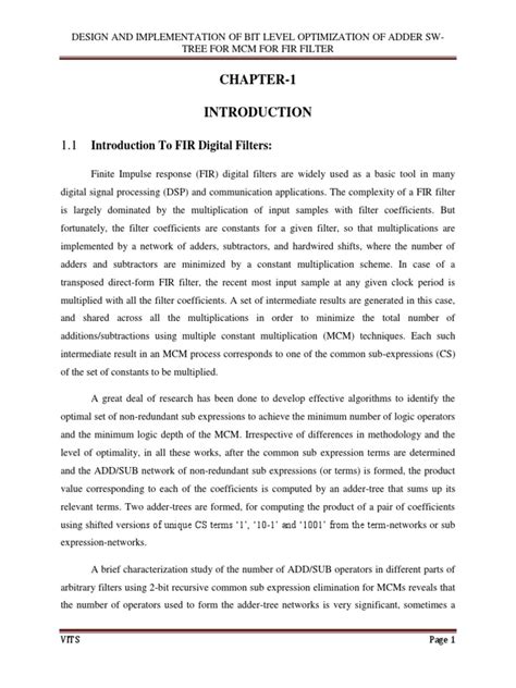 Bit Level Optimization Of Adder Trees Download Free Pdf Very Large