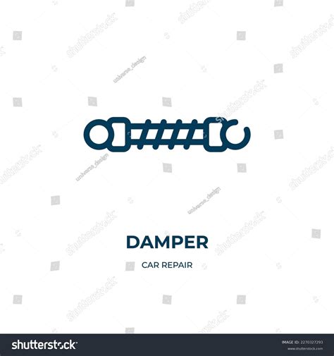 Damper Icon Linear Vector Illustration Car Stock Vector Royalty Free 2270327293 Shutterstock