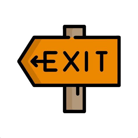 Exit Sign Icon 52213561 Vector Art At Vecteezy
