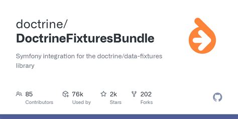 GitHub Doctrine DoctrineFixturesBundle Symfony Integration For The