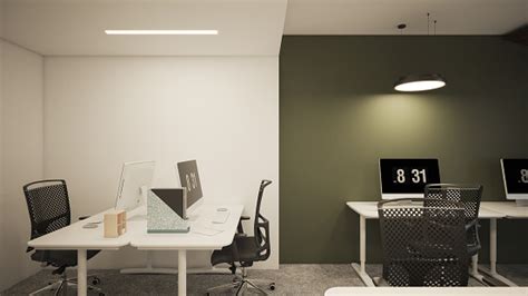 인테리어 디자인 사무실의 컴퓨터 생성 이미지입니다 건축 시각화 3d 렌더링 스톡 사진 0명에 대한 스톡 사진 및 기타 이미지 Istock