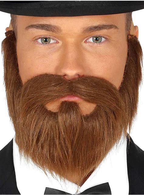 Fiestas Guirca Brown Beard And Moustache With Elastic Fancy Dress