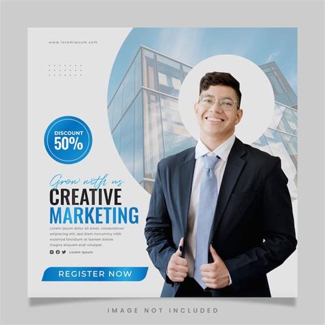 게시물 템플릿 디지털 마케팅 대행사 소셜 미디어 프리미엄 벡터