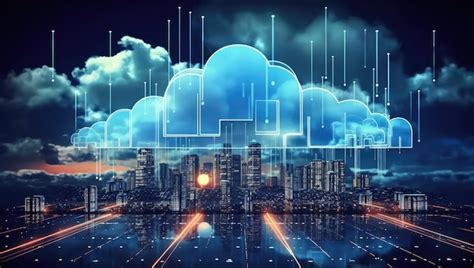 Premium Ai Image Future Cloud Computing Concept Digital Information Technology Network
