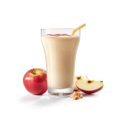 Premium Ai Image Fresh Smoothie Apple Lassi With Apple Fruit In