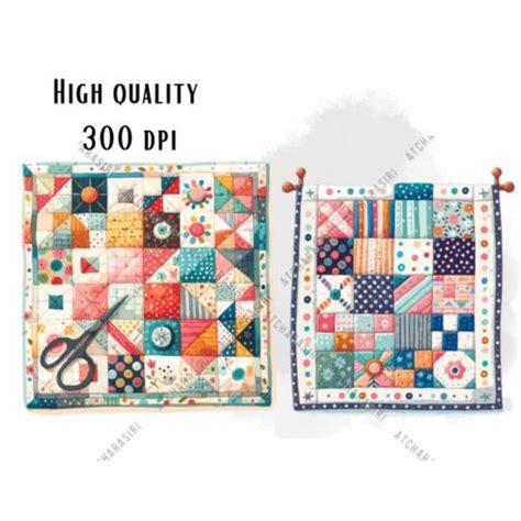 Patchwork Quilt Clip Art Patchwork Goes Digital Every Download Is A