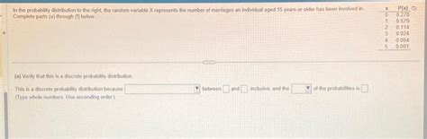 Solved In The Probablity Distribution To The Right The