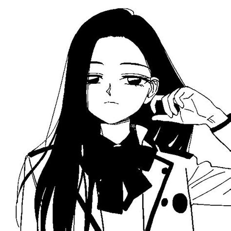 여자친구 혜지 캐릭터 일러스트 흑백 그림 만화 아이콘