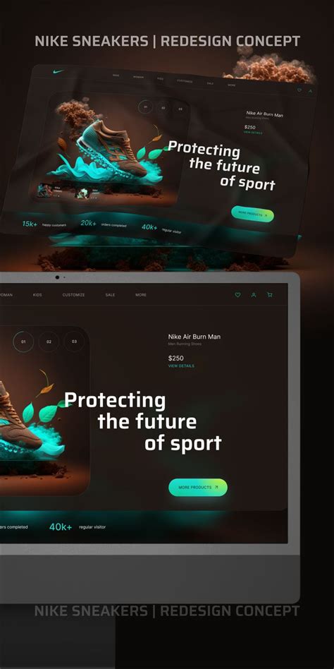Nike Sneakers Redesign Concept Sneakers Nike Web Design Nike