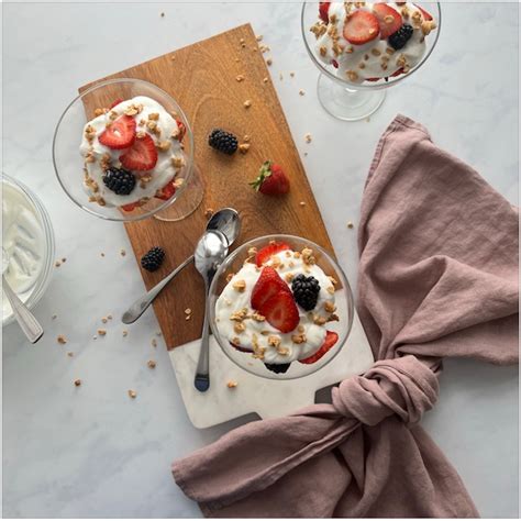 Strawberry Blackberry Nondairy Yogurt Parfait Adriennes Classic Desserts