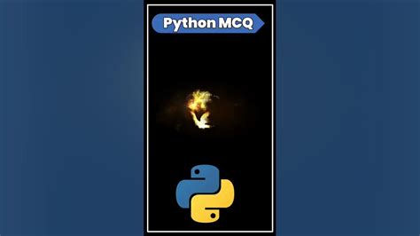 Python Interview Mcq 6 Questions Pythonmcq Shorts Youtube