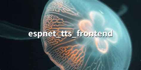 Espnet Tts Frontend 003