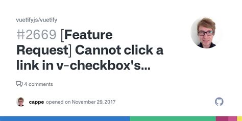 Feature Request Cannot Click A Link In V Checkboxs Label Without Checking The Checkbox
