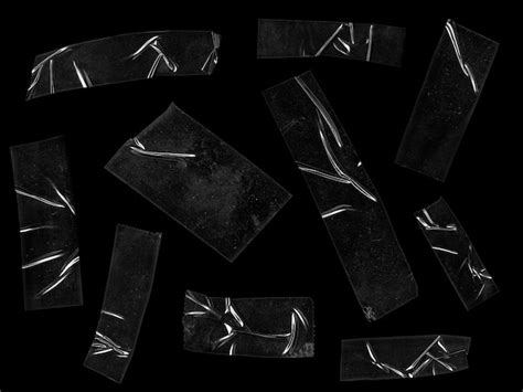 Premium Psd Psd Realistic Transparent Tape With Black Background