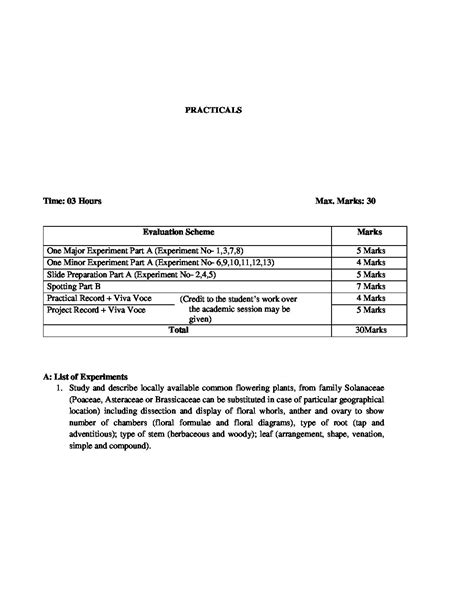 Cbse Class 11 Biology Practical 2023 24 Syllabus