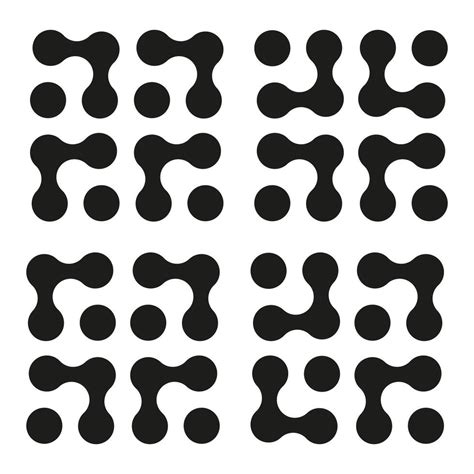 Connected Dots Circles Simple Organic Pattern Innovation Abstract Sign Metaball Icon Point