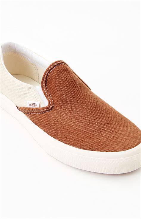 Vans Classic Slip On Brown And Tan Shoes Pacsun