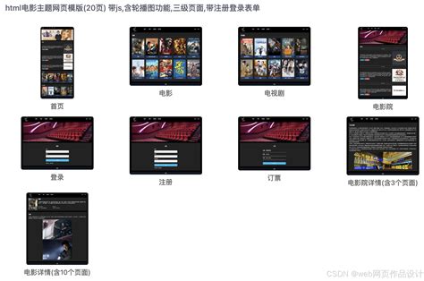【html影视电影网站设计与实现】htmlcssjs电影主题网页模版20页html影视模板 Csdn博客