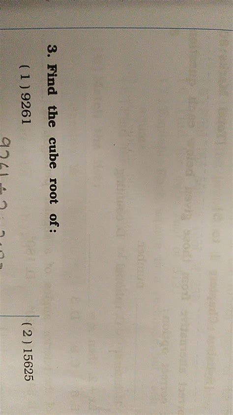 Find The Cube Root Of 1 9261 2 15625 Filo