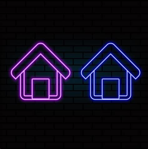 Premium Vector House Neon Icon Simple Thin Line Outline Vector Of Web