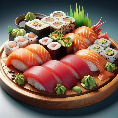 Sushi Platter With Rolls Stock Image Image Of Lunch 346732371