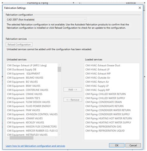 Revit Fabrication Grayed Out Unable To Reload Services Autodesk