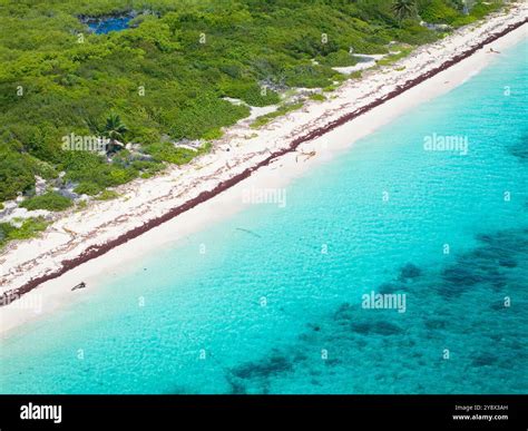Top View Of Catalina Beach At Morning Crystal Clear Sea And Beautiful