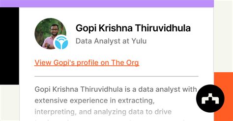 Gopi Krishna Thiruvidhula Data Analyst At Yulu The Org