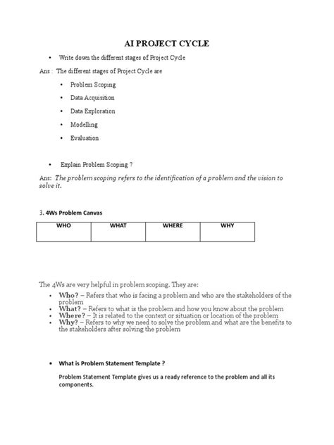 Ai Project Cycle Pdf Machine Learning Statistical Classification