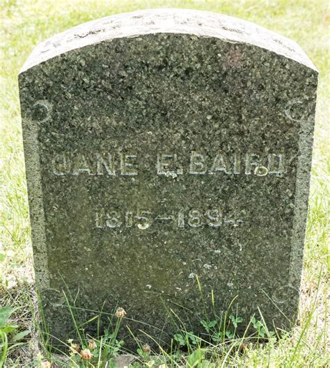 Jane E Baird 1815 1894 Find A Grave Memorial