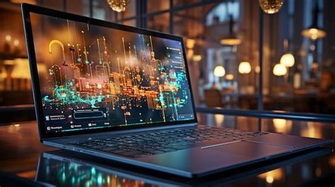 Premium Ai Image Using A Laptop To Access Analytics And Business Graph Data Trend Analysis And