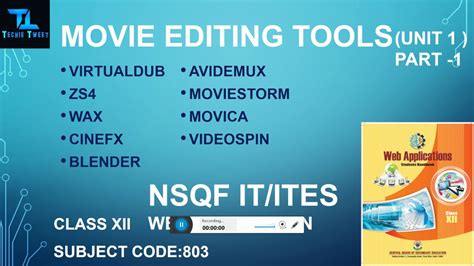 Movie Editing Tools Part 1 Web Application 803 Class Xii Youtube