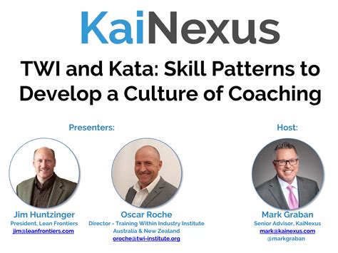 Twi And Kata Skill Patterns To Develop A Culture Of Coaching Ppt