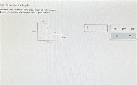 Solved Find The Missing Side Length Assume That All Chegg Com