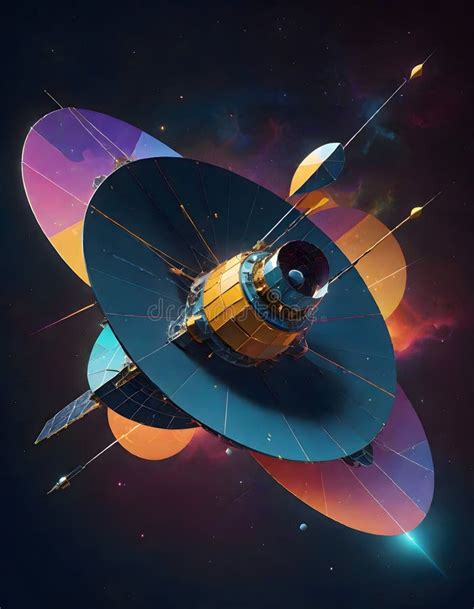 Satellite Orbiting In Outer Space Stock Illustration Illustration Of Cosmic Interstellar