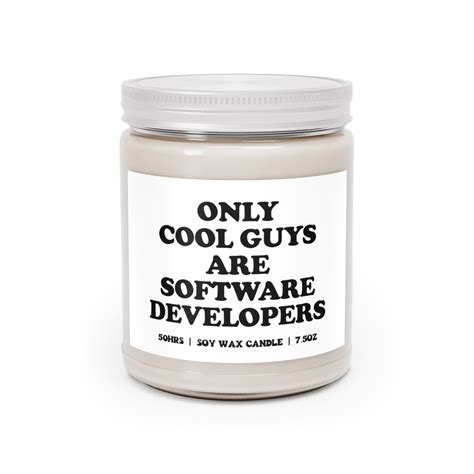 Software Developer Candle Ts Home Office Decor Scented Vanilla Soy