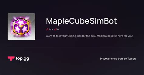 Add Maplecubesimbot Discord Bot The 1 Discord Bot And Discord App List