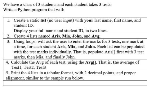 Solved Please Help Me With This Assignment Using Python