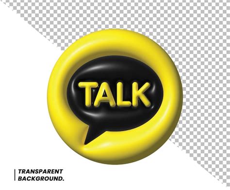 Kakaotalk 3d 렌더 아이콘 프리미엄 Psd 파일