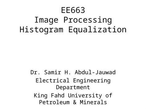 Ppt Histogram Equalization Dokumen Tips