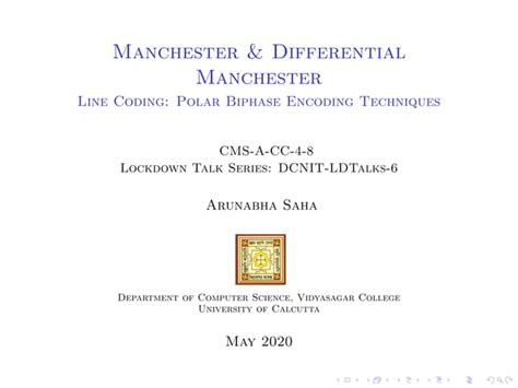 manchester and differential manchester encoding scheme ppt
