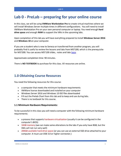 Lab 0 Prelab Mst 200 Documents Lab 0 ‐ Prelab Preparing For