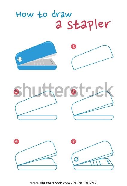 How Draw Stapler Vector Illustration Draw Stock Vector Royalty Free Shutterstock