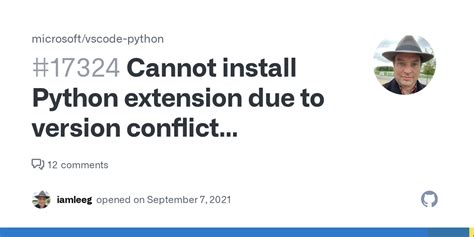 Cannot Install Python Extension Due To Version Conflict Installing Ms