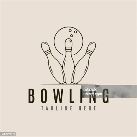볼링 라인 아트 로고 아이콘 및 기호 미니멀리스트 게임 토너먼트 벡터 일러스트 레이 션 디자인 Championship에 대한 스톡 벡터 아트 및 기타 이미지 Istock